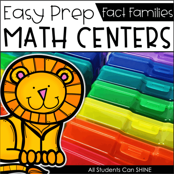 Math Centers PreK, Kindergarten & First Grade - Fact Families - Lucky ...