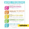 Editable CUBES Word Problems Anchor Chart - Lucky Little Learners