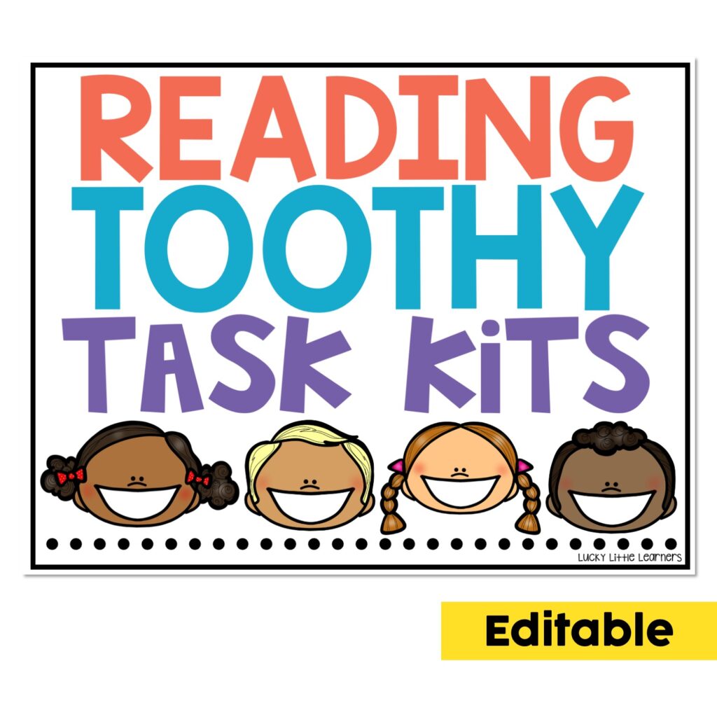 Editable Literacy Center Container Covers - Lucky Little Learners