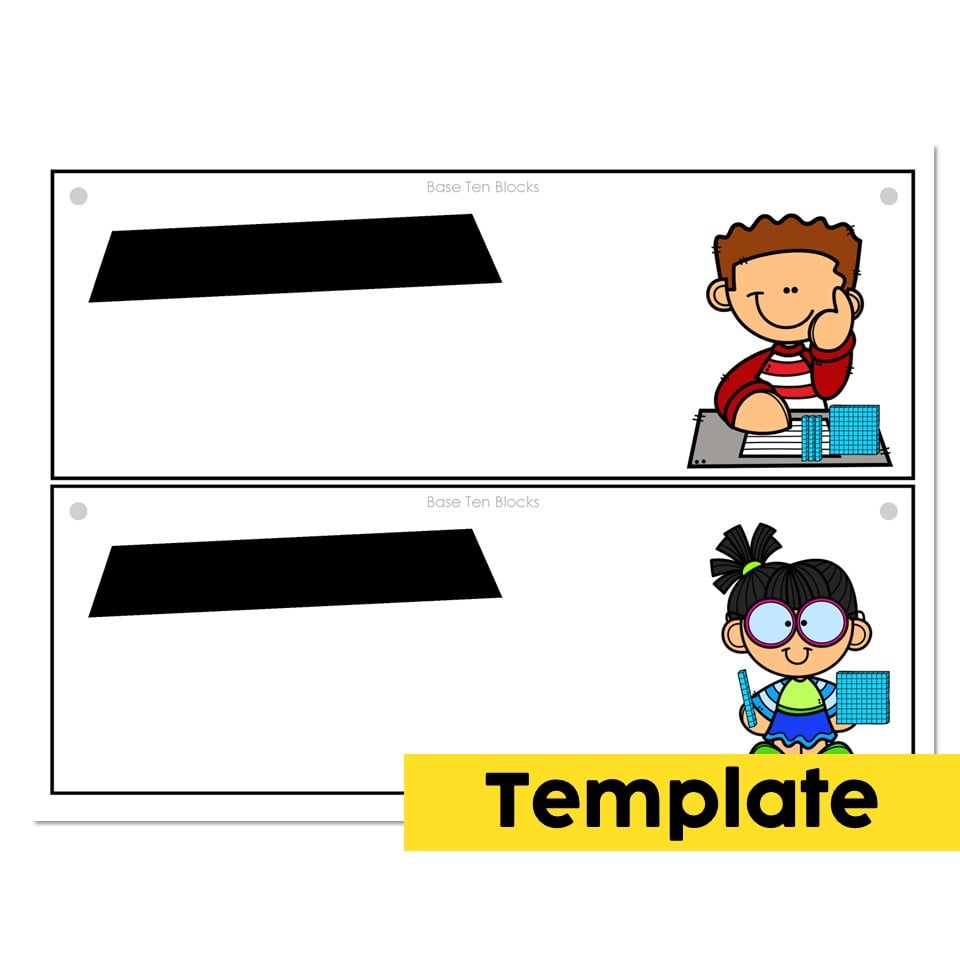 Manipulative Math Flipbooks - Base Ten Blocks Template - Lucky Little ...