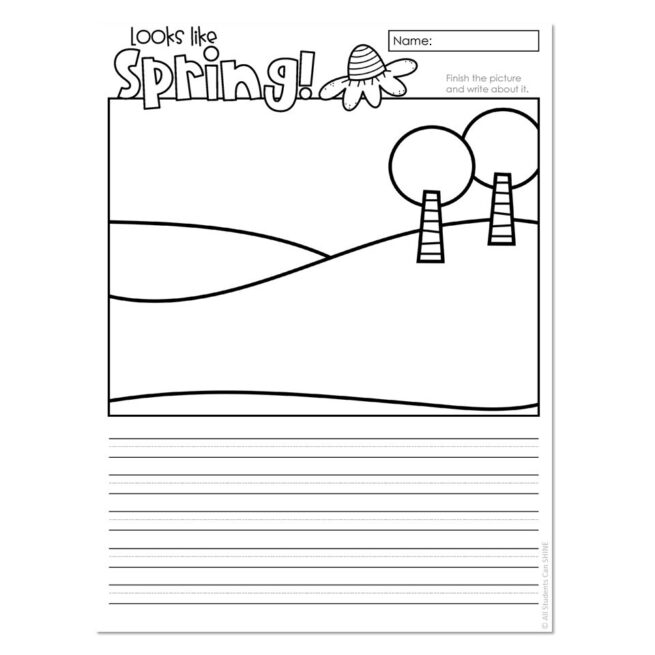 Monthly Themed Writing - April - Draw and Write - Lucky Little Learners
