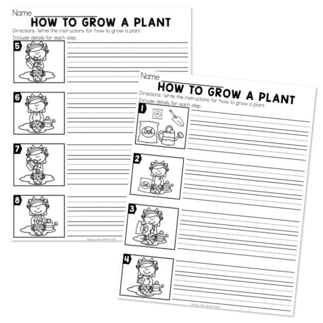 Monthly Writing Centers - May - How to - Grow a Plant - Lucky Little ...