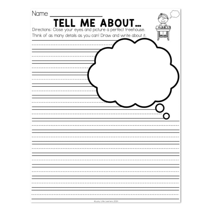 Monthly Writing Centers - May - Tell Me About - Perfect Treehouse ...