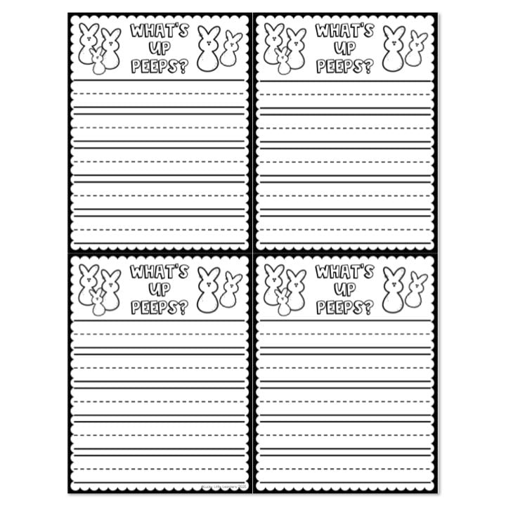 Monthly Writing Centers - April - Note - What's Up Peeps - Lucky Little ...