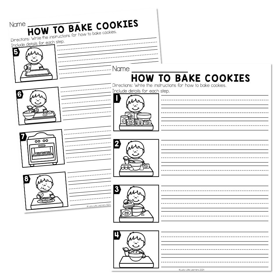 Monthly Writing Centers - December - How To - Bake Cookies - Lucky ...