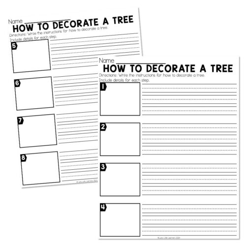 Monthly Writing Centers - December - How To - Decorate a Tree - Lucky ...