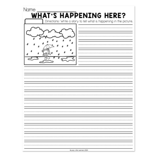 Monthly Writing Centers - March - What's Happening Here - Rainy Day ...