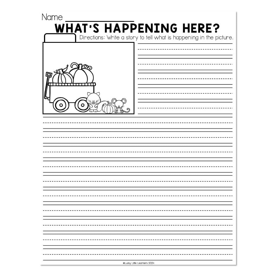 Monthly Writing Centers - September - What's Happening Here? - Pumpkins ...