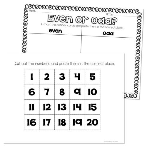 Fall Math Activities - Number Sorting - Cut and Paste - Lucky Little ...