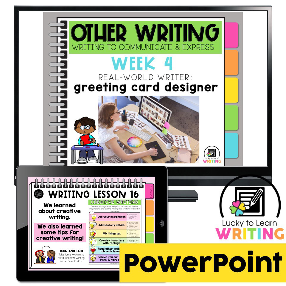 Lucky to Learn Writing - Unit 5 Other Types of Writing - Week 4 ...