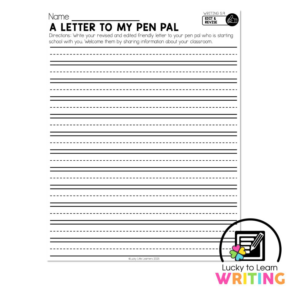 Lucky to Learn Writing - Unit 5 Other Types of Writing - Writing 5.9 ...