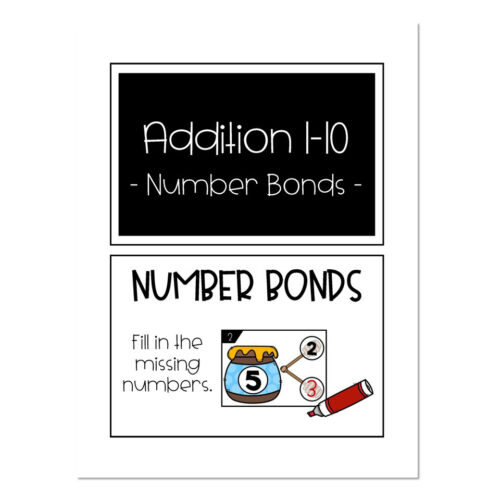 Math Centers - Addition 1-10 - Number Bonds - Lucky Little Learners