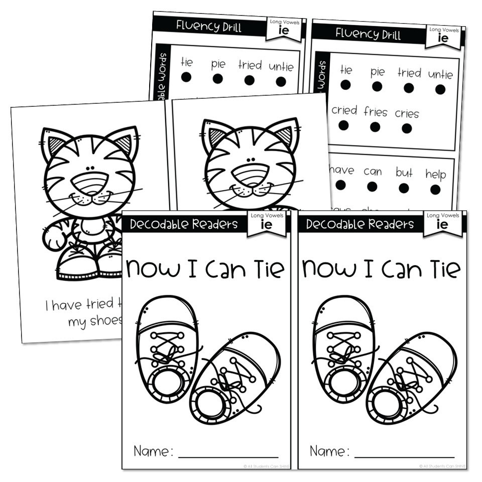 Phonics Decodable Mini Readers - Long Vowel I - Lucky Little Learners