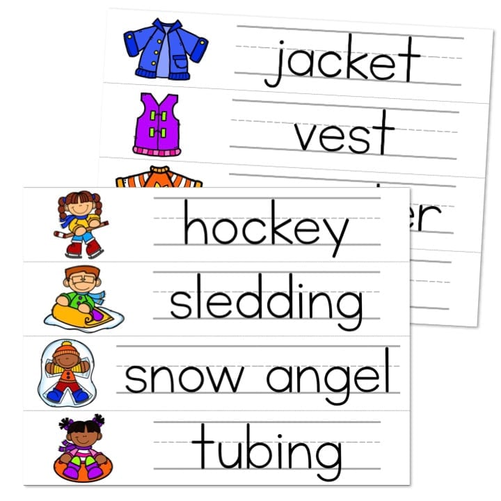 Four Season Word Wall - Lucky Little Learners
