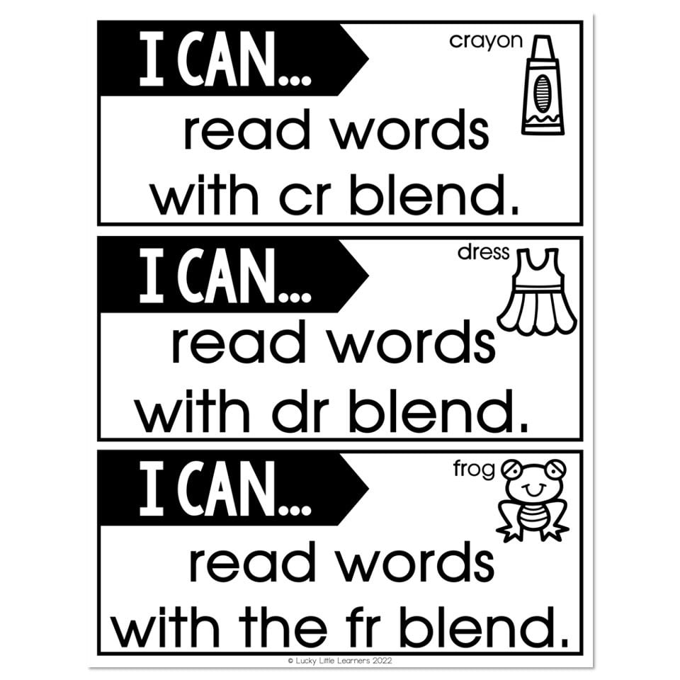 1st Grade I Can Statements - Phonics - Set 17 - Lucky Little Learners