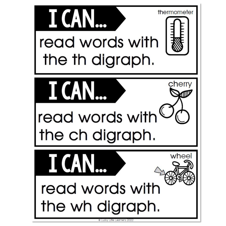 1st Grade I Can Statements - Phonics - Set 5 - Lucky Little Learners