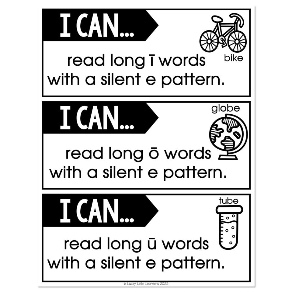 1st Grade I Can Statements - Phonics - Set 6 - Lucky Little Learners