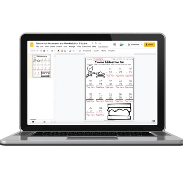 Digital 2nd Grade Math Worksheets - 2-Digit Subtraction With Regrouping ...