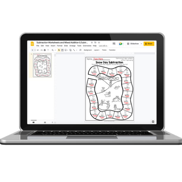 Digital 2nd Grade Math Worksheets - 2-Digit Subtraction Without ...