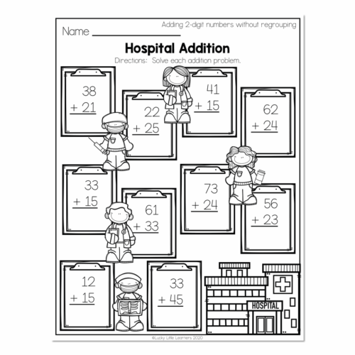 2nd Grade Math Worksheets - 2-Digit Addition Without Regrouping ...