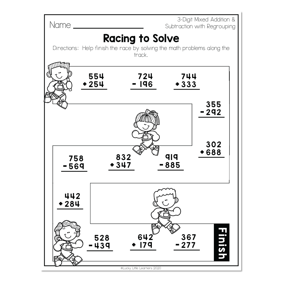 Addition And Subtraction Worksheets Grade 3