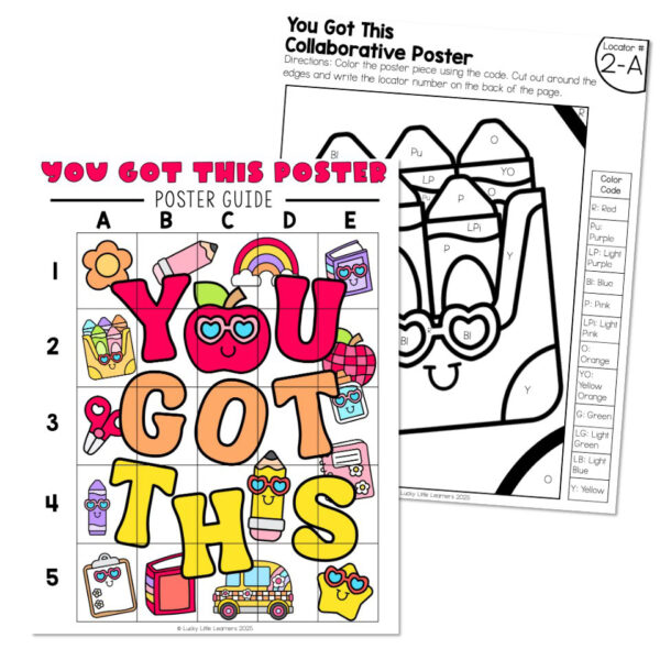 Collaborative Coloring Poster - State Testing Motivation - You Got This ...