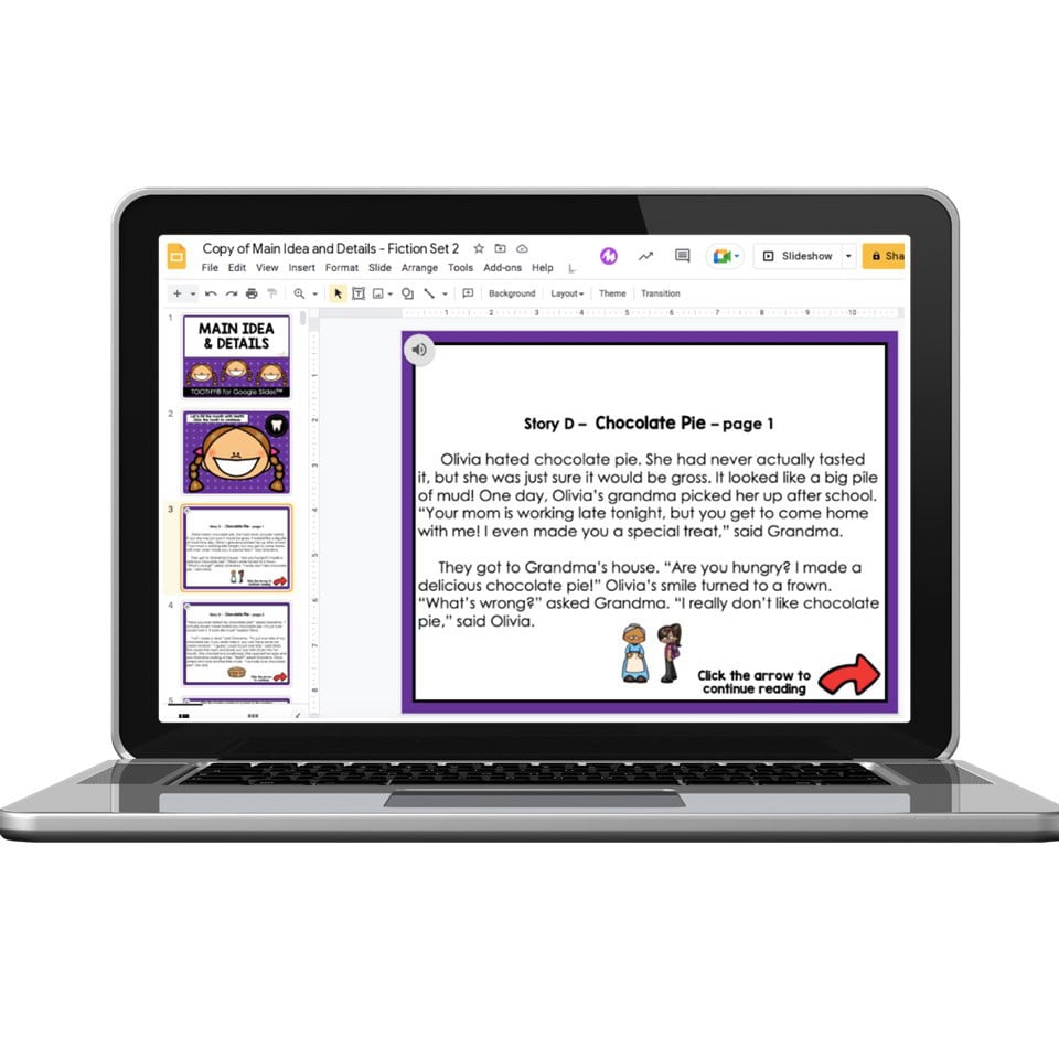 Digital Toothy - Reading Comprehension - 2nd Grade - Main Idea and ...