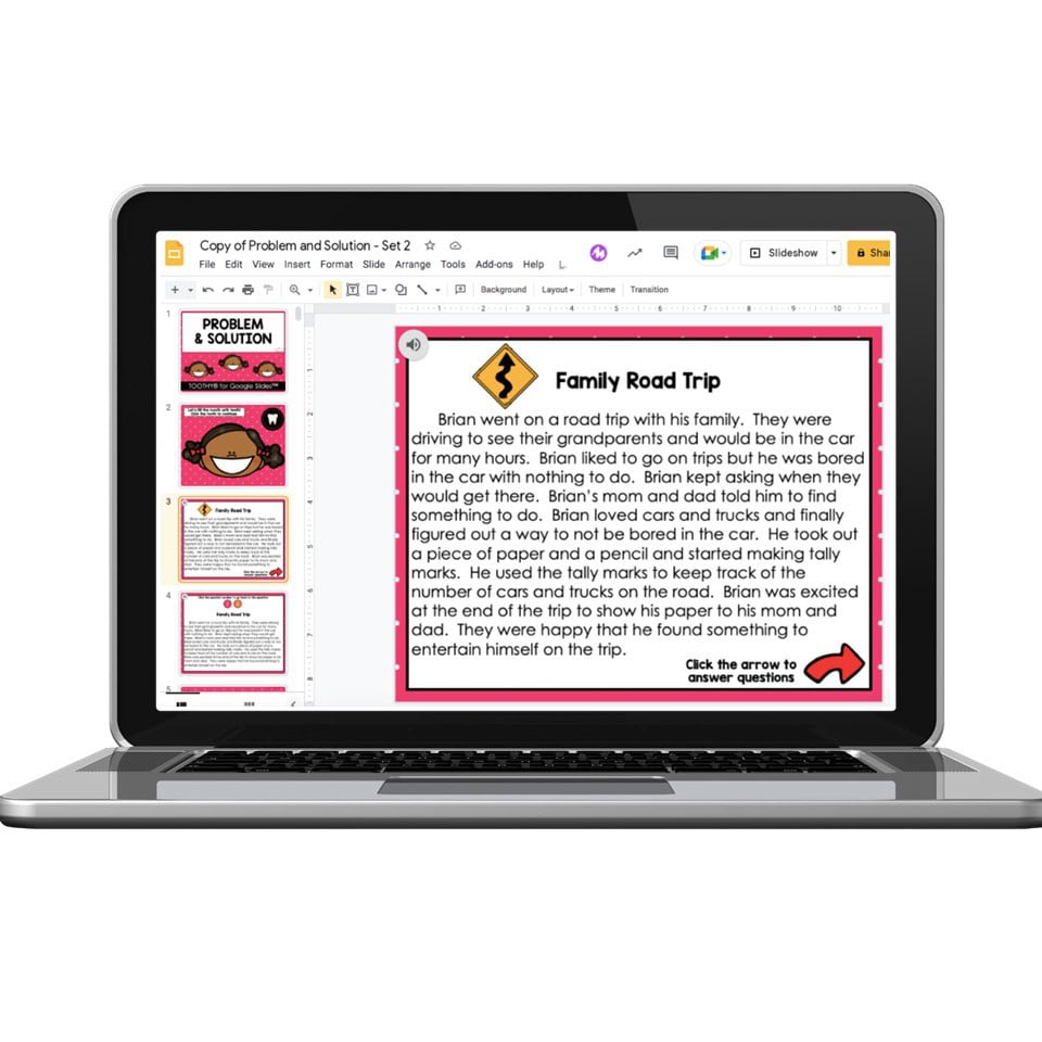 Digital Toothy - Reading Comprehension - 2nd Grade - Problem and ...