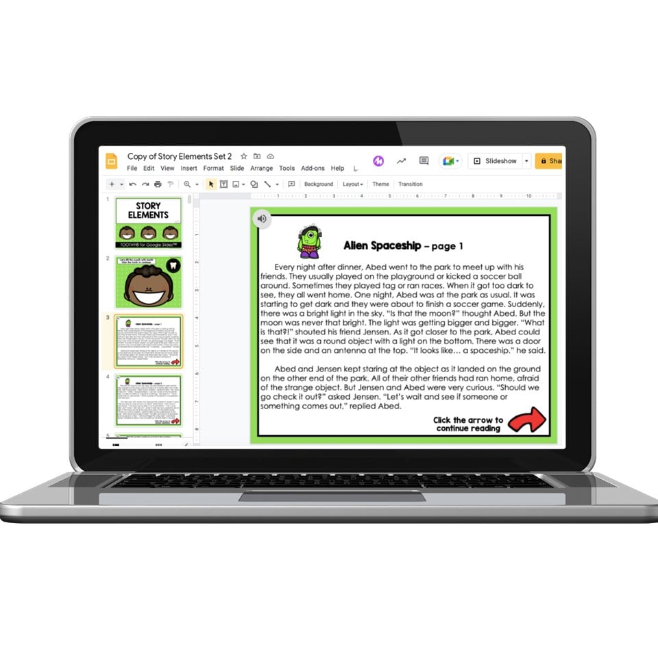 Digital Toothy - Reading Comprehension - 2nd Grade - Story Elements ...