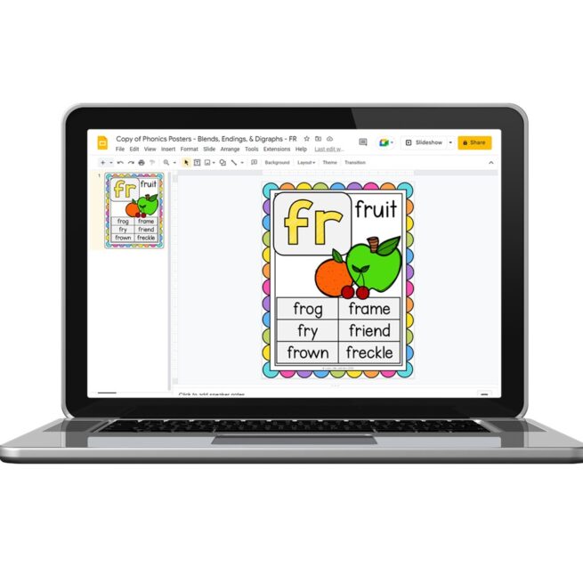 Digital Phonics Posters - Blends - FR - Lucky Little Learners