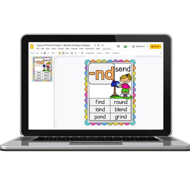 Digital Phonics Posters - Blends - ND - Lucky Little Learners