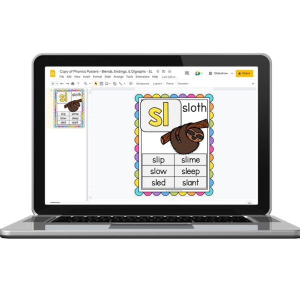 Digital Phonics Posters - Blends - SL - Lucky Little Learners