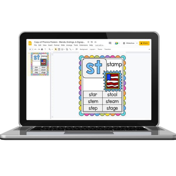 Digital Phonics Posters - Blends - ST Beginning Blend - Lucky Little ...
