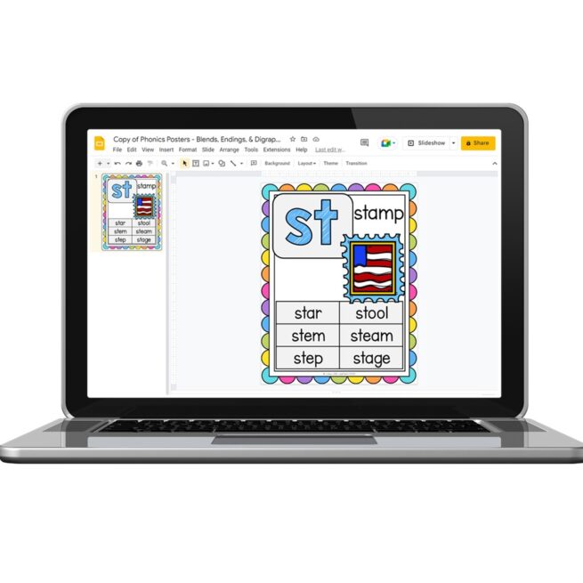 Digital Phonics Posters - Blends - ST Beginning Blend - Lucky Little ...