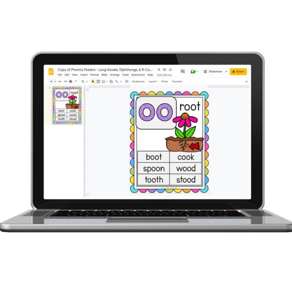 Digital Phonics Posters - Diphthongs - OO - Lucky Little Learners
