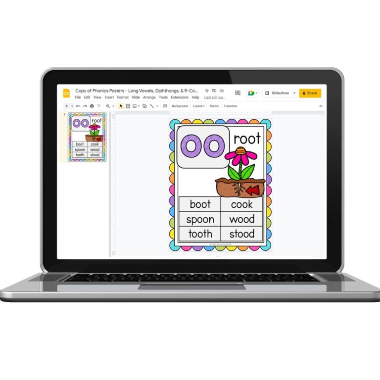 Digital Phonics Posters - Diphthongs - OO - Lucky Little Learners