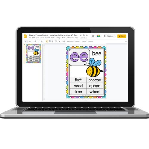 Digital Phonics Posters - Long Vowels - EE - Lucky Little Learners