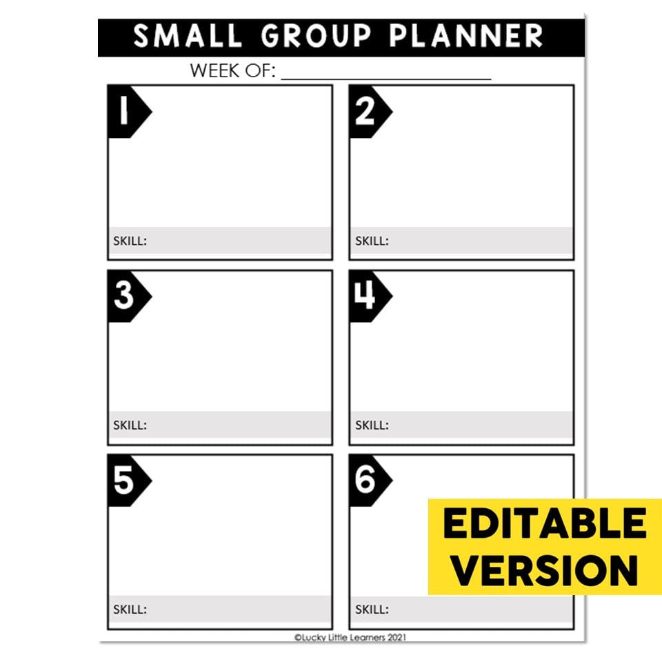 Editable Small Group and Intervention Math Kit – Lesson Planning ...
