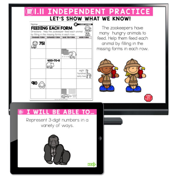Lucky to Learn Math - 3 Digit Numbers - Lesson 1.11 - Teaching Slides ...