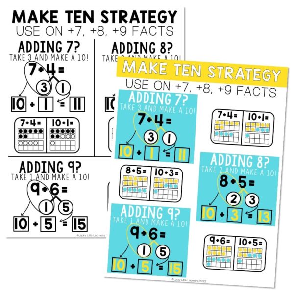 Lucky to Learn Math - Add and Subtract - Unit 2 - Anchor Chart - Make ...