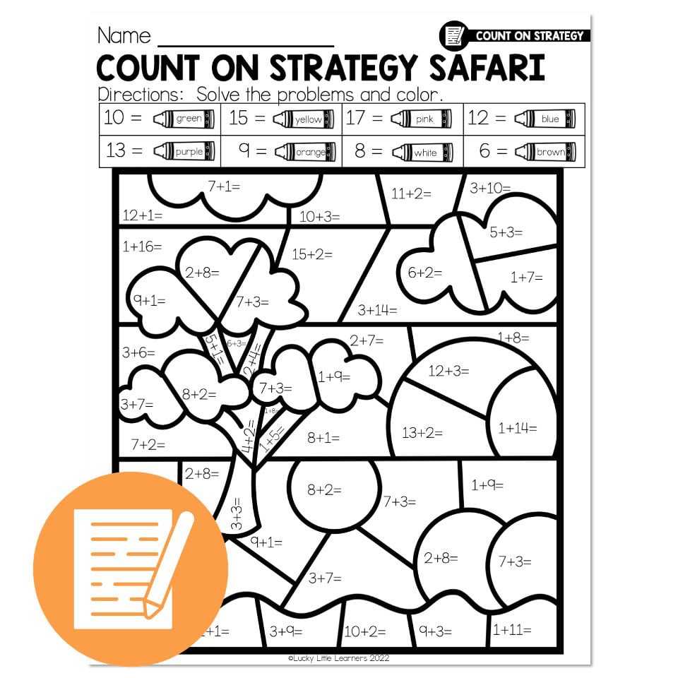 Lucky to Learn Math - Add with Count On - Lesson 2.3 - Independent ...