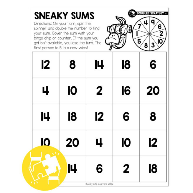Lucky to Learn Math - Add with Doubles - Lesson 2.4 - Collaboration ...