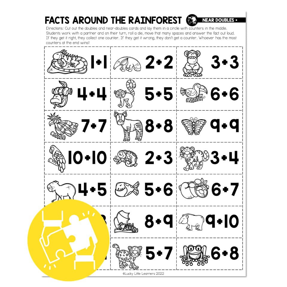 Lucky to Learn Math - Add with Near Doubles - Lesson 2.5 ...