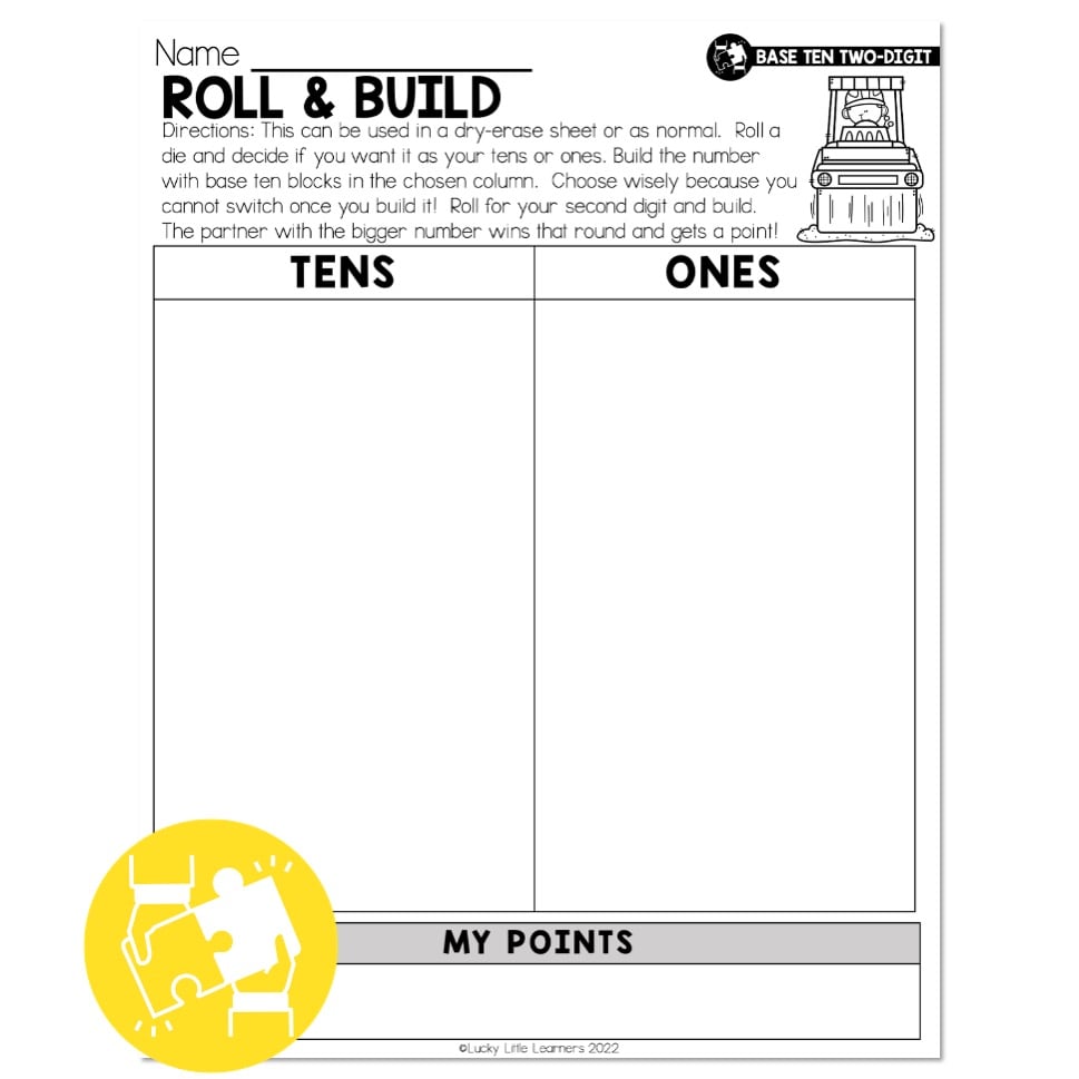 Lucky to Learn Math - Base Ten Two Digit - Lesson 1.6 - Collaboration ...