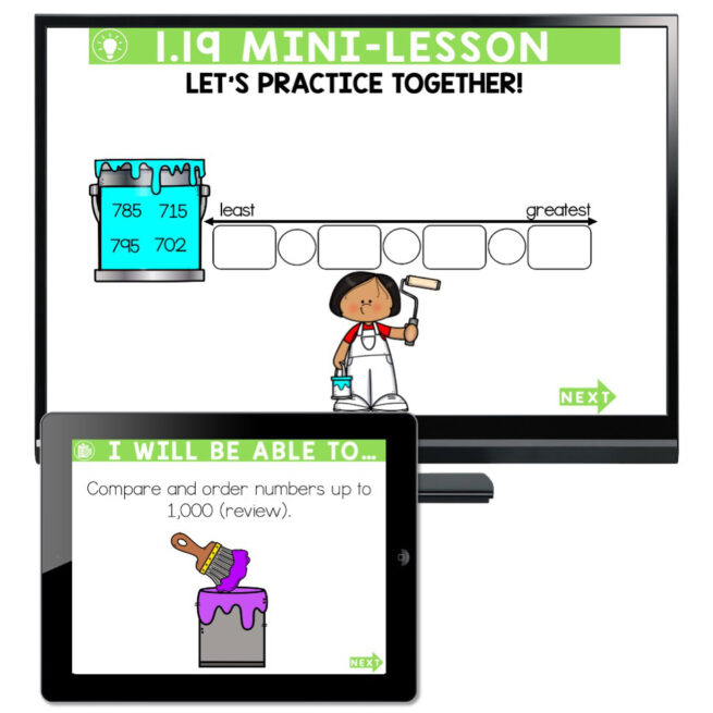 Lucky to Learn Math - Compare and Order Numbers to 1000 - Lesson 1.19 ...