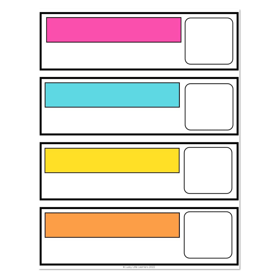 Lucky to Learn Math - Editable Vocabulary Cards - Lucky Little Learners