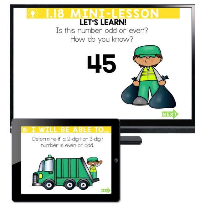 Lucky to Learn Math - Even or Odd 3 Digit - Lesson 1.18 - Teaching ...