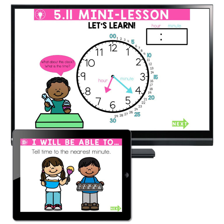 Lucky to Learn Math - Lesson 5.11 - Time to 1 Minute - Teaching Slides ...