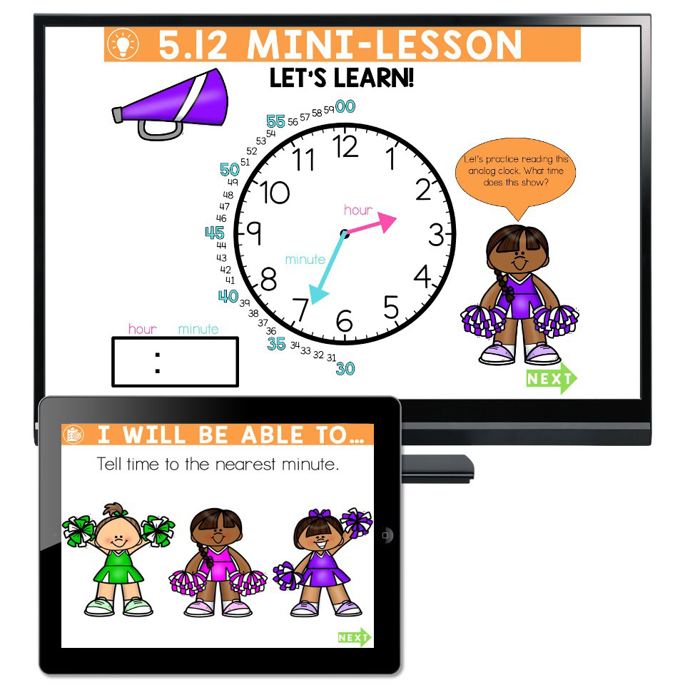 Lucky to Learn Math - Lesson 5.12 - Time to 1 Minute - Teaching Slides ...