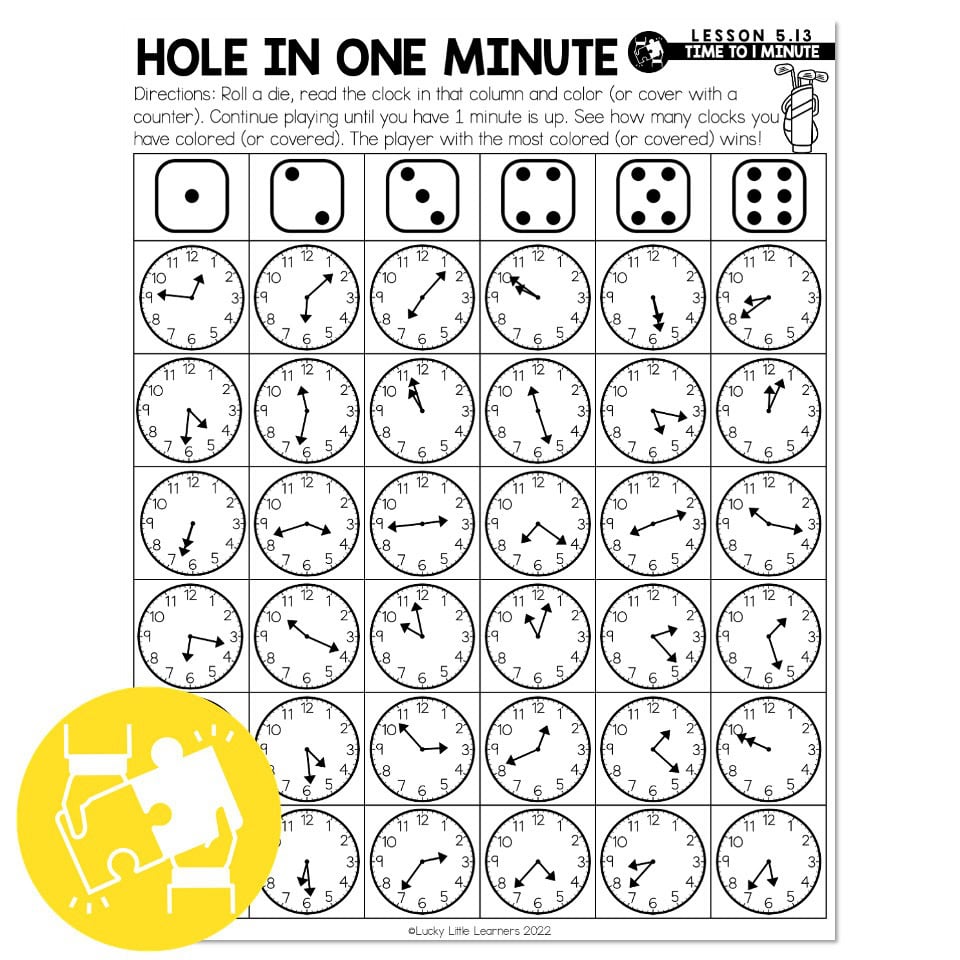 Lucky to Learn Math - Lesson 5.13 - Time to 1 Minute - Collaboration ...